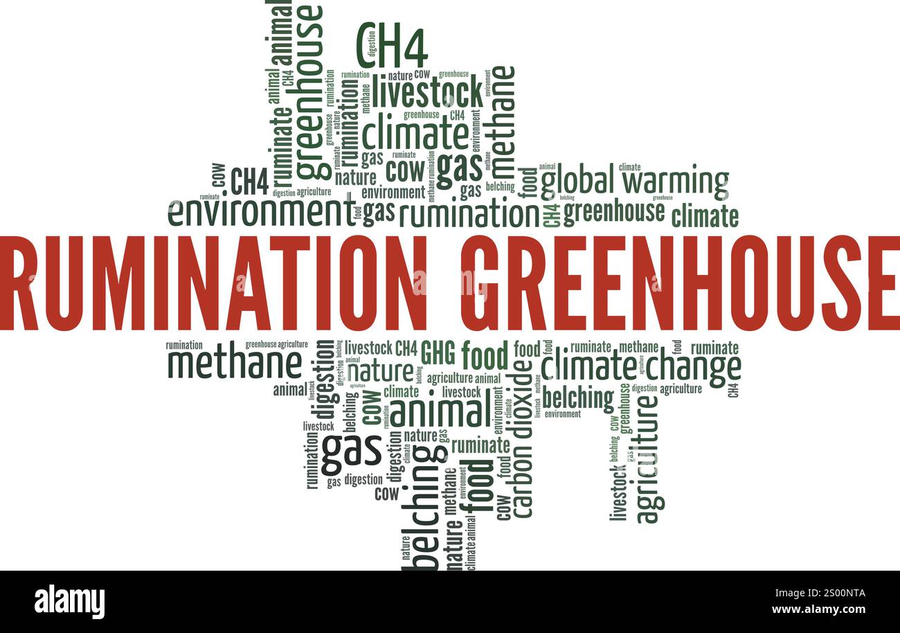 Rumination Greenhouse word cloud conceptual design isolated on white ...
