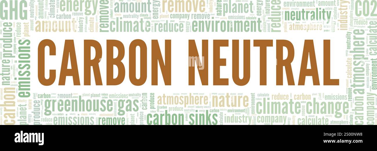 Carbon Neutral word cloud conceptual design isolated on white ...