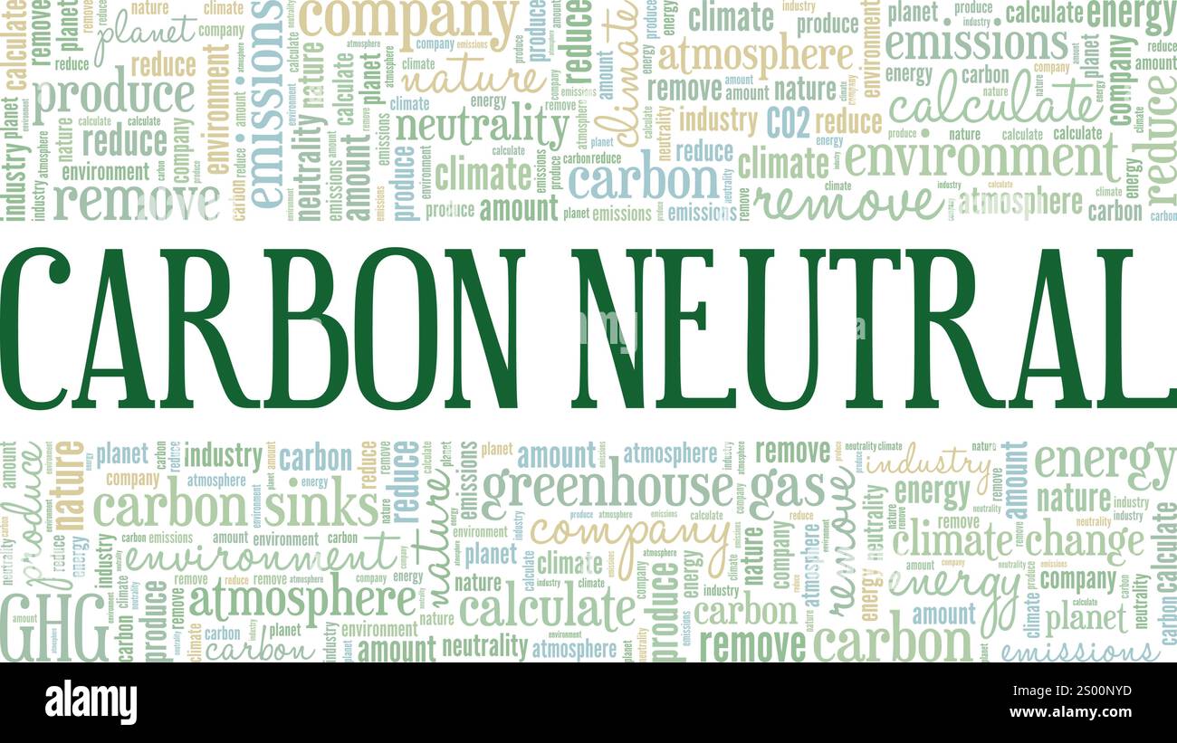Carbon Neutral word cloud conceptual design isolated on white ...