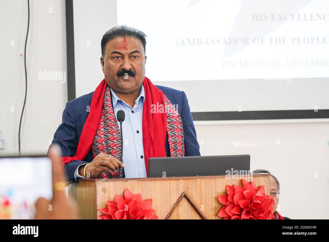 Kathmandu, Nepal. 23rd Dec, 2024. Raj Kumar Gupta, Nepal's minister for ...