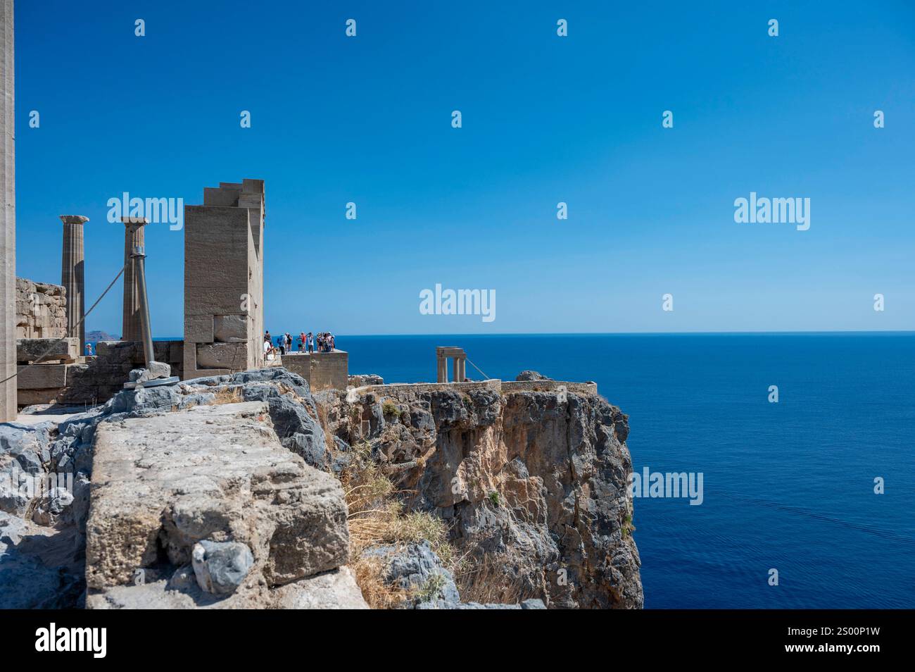 Akropolis von Lindos auf der Insel Rhodos, Insel Rhodos, Griechenland ...