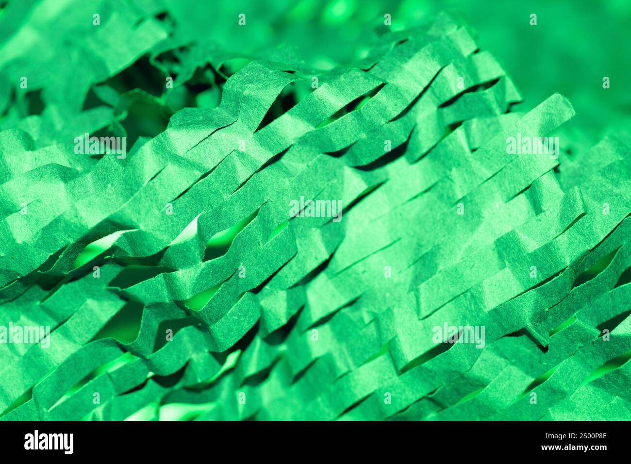 Corrugated Packaging Card Abstract Textured Green Ridged Paper ...