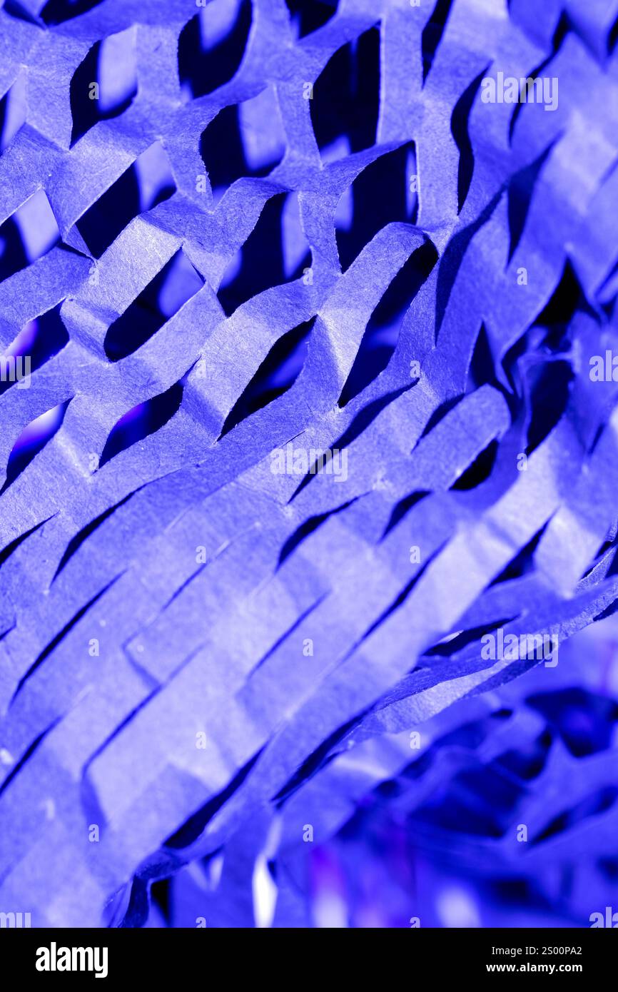 Corrugated Packaging Card Abstract Textured Blue Ridged Paper ...