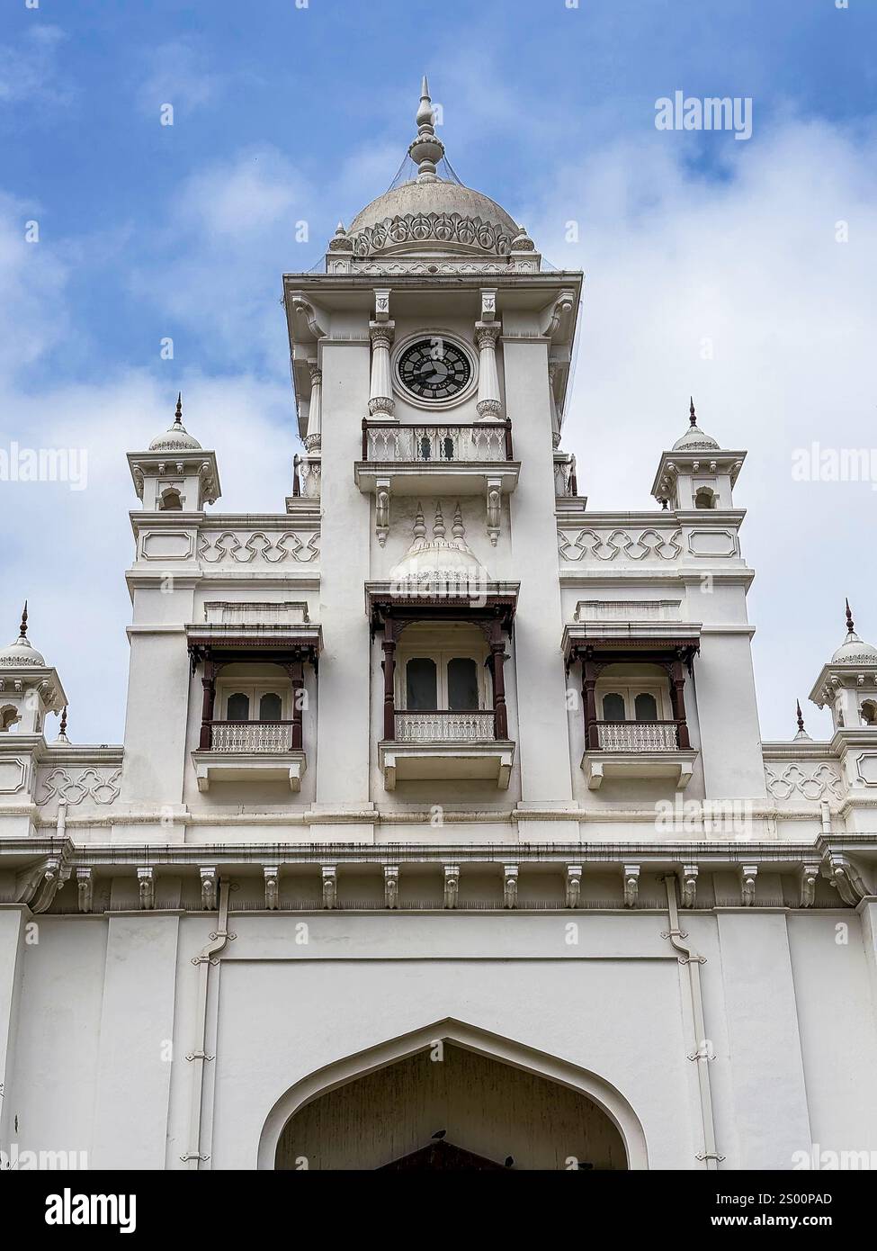 The Khilwat Clock Tower of Chowmahalla Palace in Hyderabad India, was ...