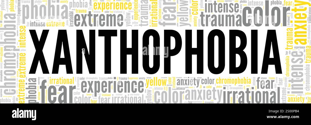 Xanthophobia: Fear of the Color Yellow word cloud conceptual design ...
