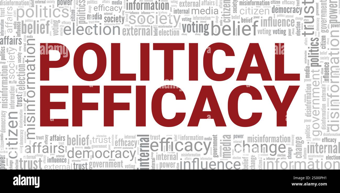 Political Efficacy word cloud conceptual design isolated on white ...