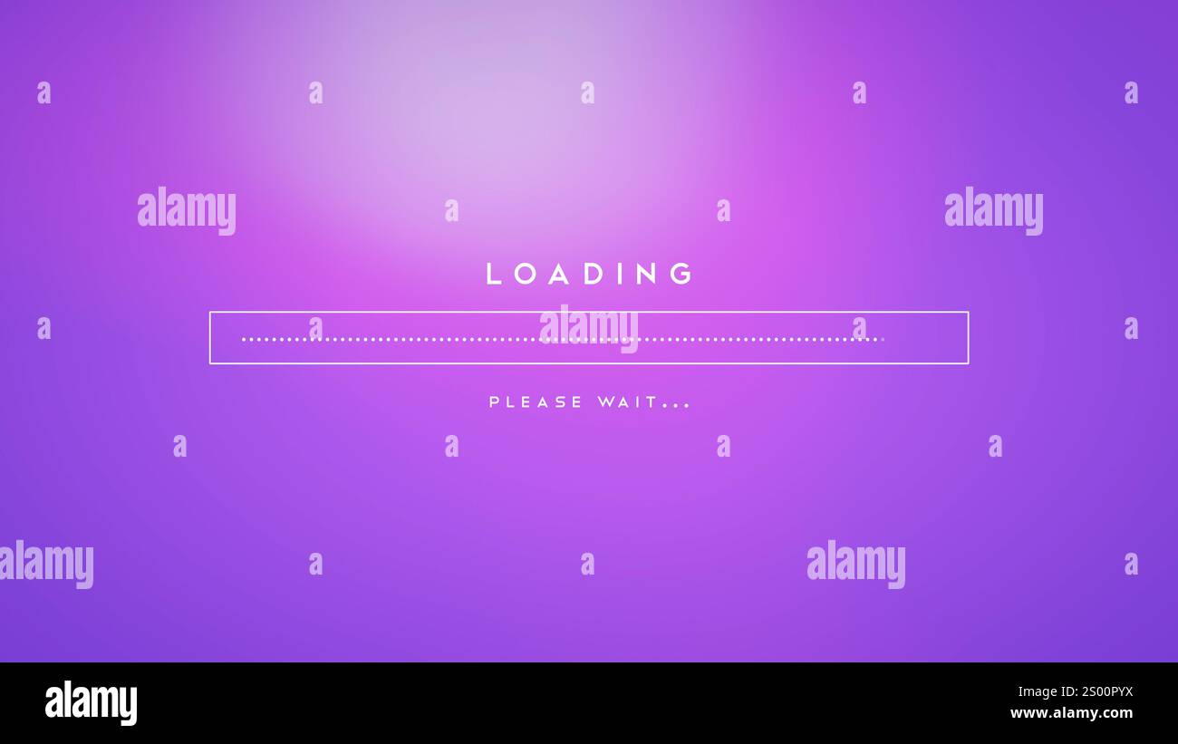 Loading, please wait computer screen illustration Stock Photo - Alamy