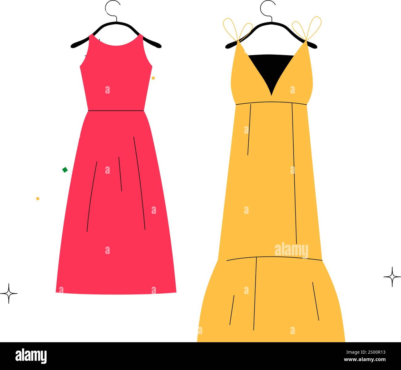 Dress patterns hanging Stock Vector Images - Alamy