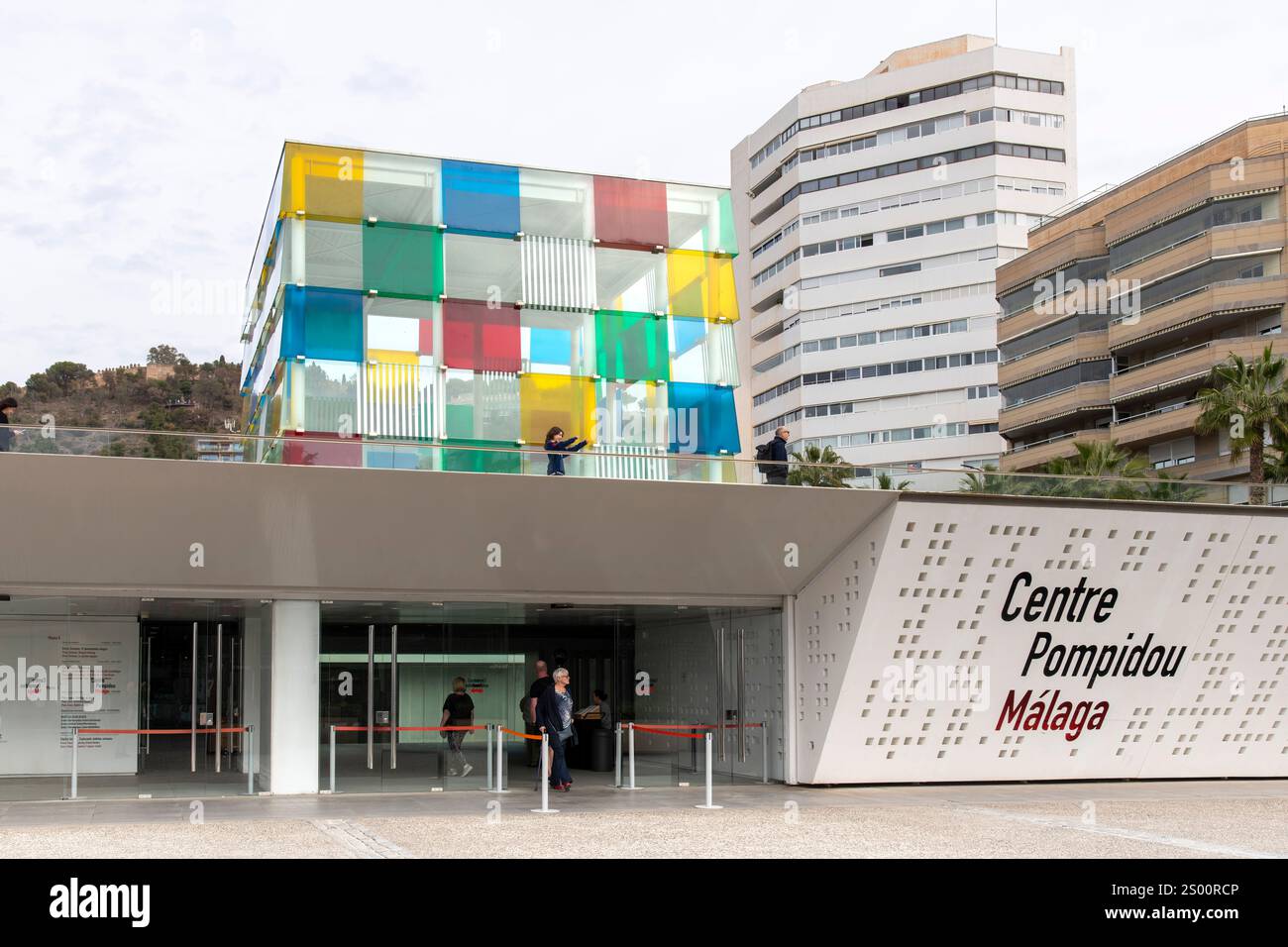 Malaga, Spain-February 8, 2024; The colorful artwork Incubé by Daniel ...