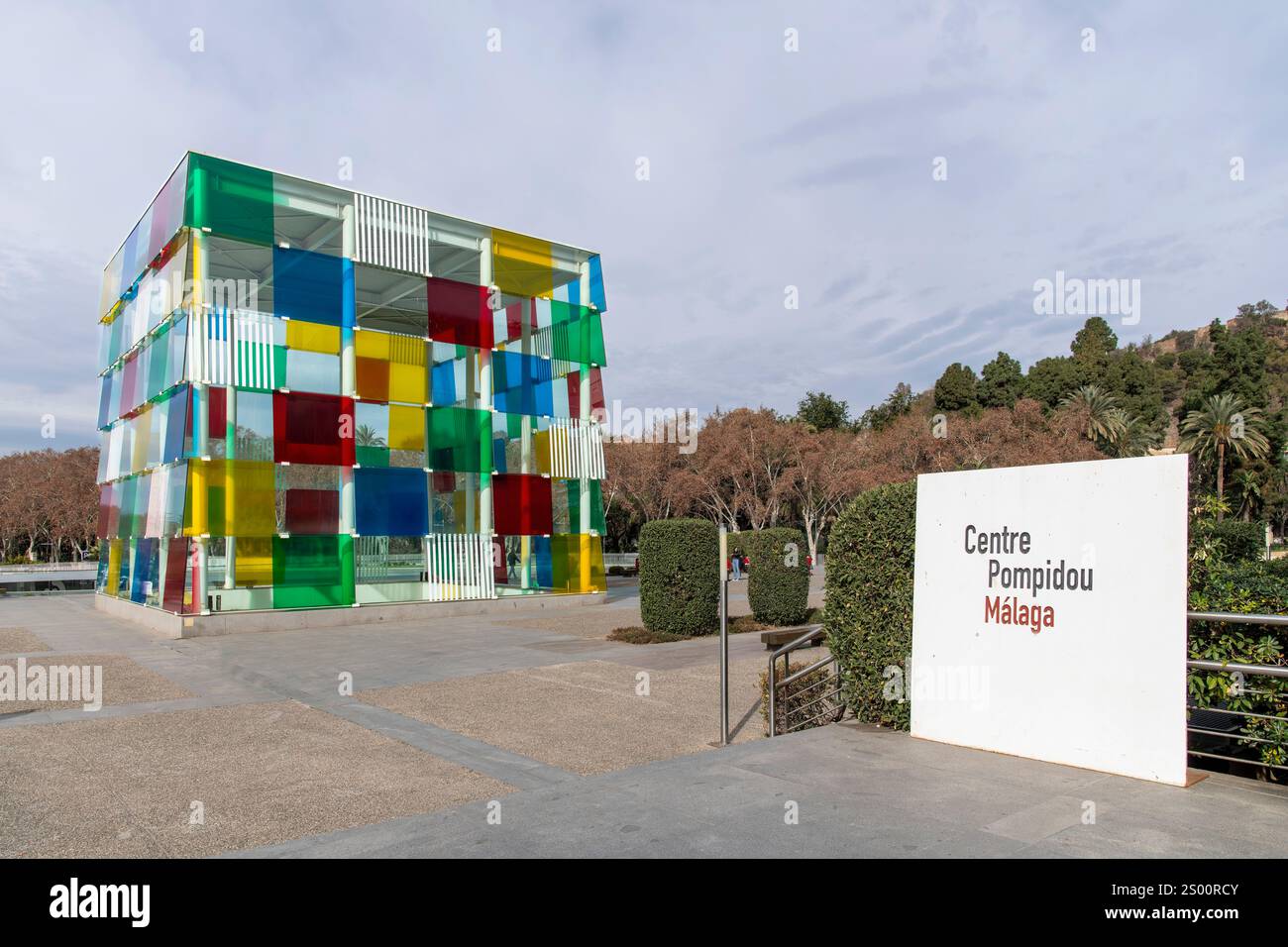Malaga, Spain-February 8, 2024; The colorful artwork Incubé by Daniel ...