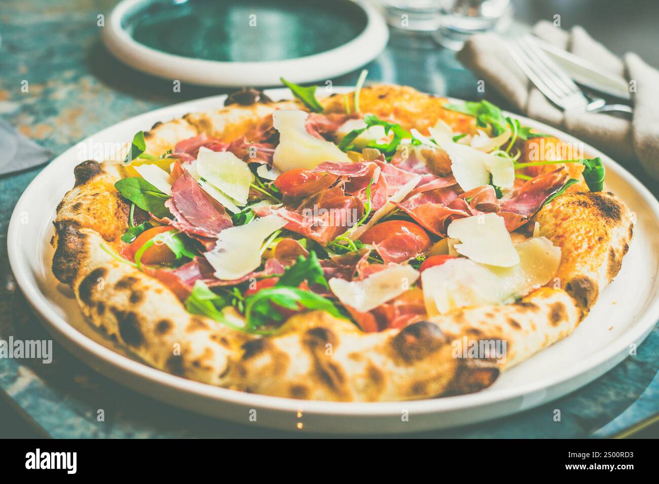 Bresaola Pizza with Naples crust and South Italian Tomato sauce ...