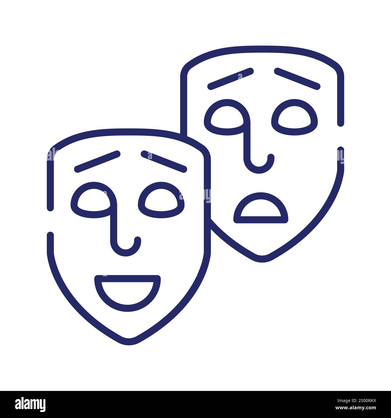 Face masks, theater masks theme party icon in modern style, easy to use ...
