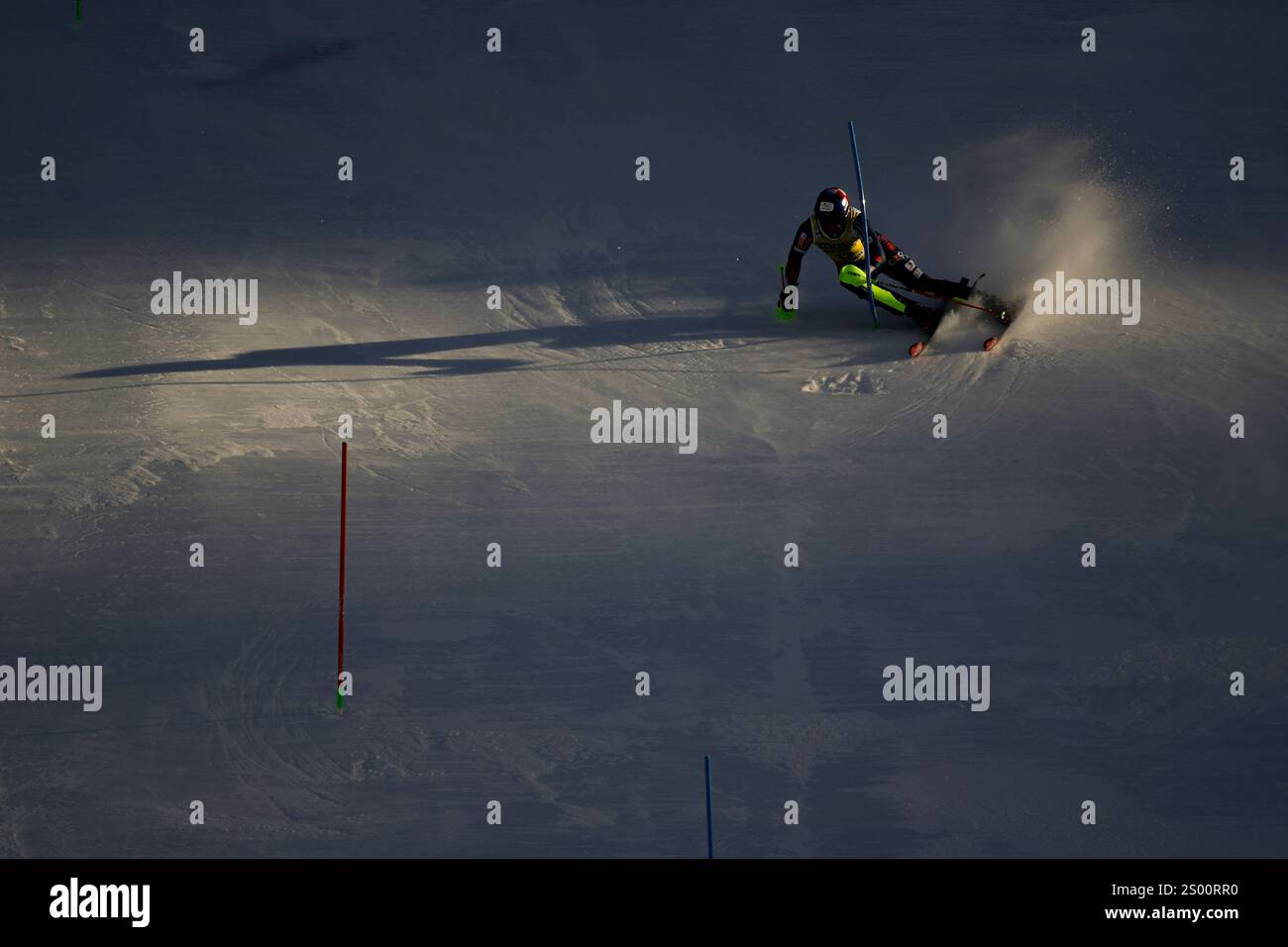 Croatia's Samuel Kolega speeds down the course during an alpine ski ...
