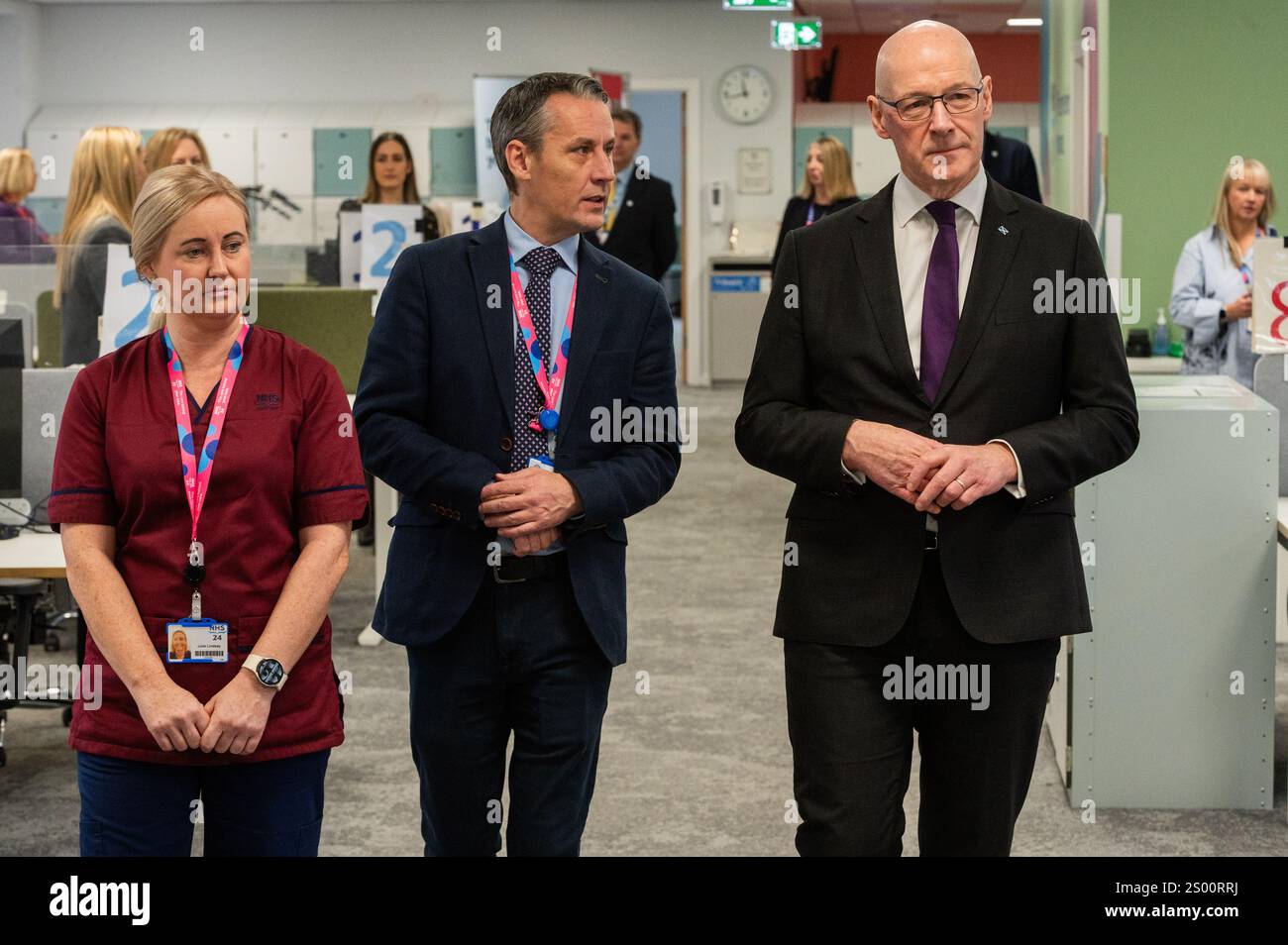 First Minister John Swinney with Patrick Rafferty Assistant Director of ...