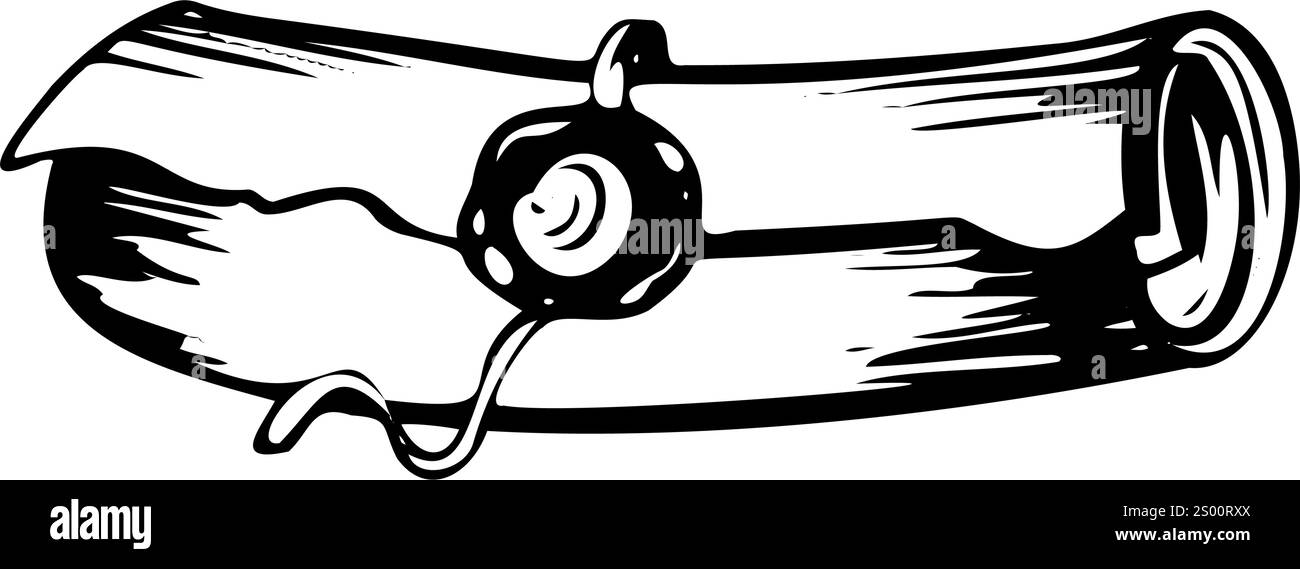 Roll and parchment scroll Illustration Stock Vector Image & Art - Alamy