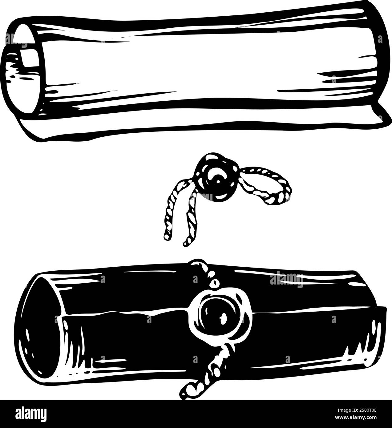 Roll and parchment scroll Illustration Stock Vector Image & Art - Alamy