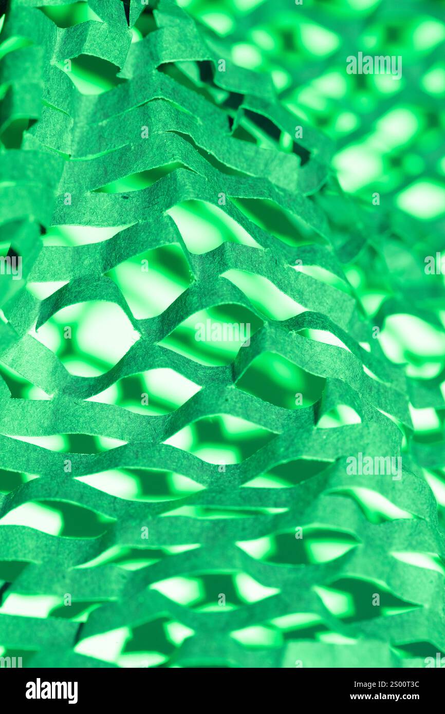 Corrugated Packaging Card Abstract Textured Green Ridged Paper ...