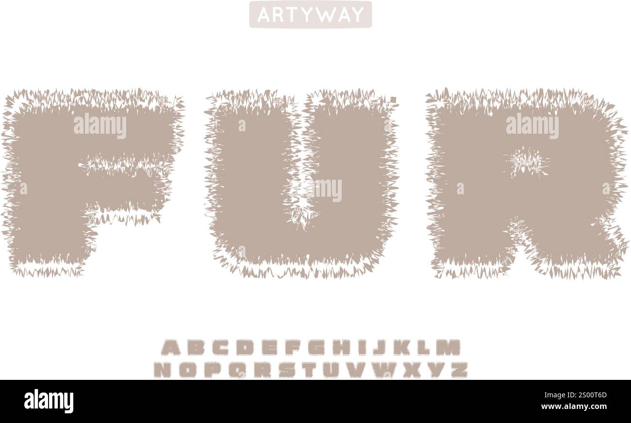 Hairy letters Stock Vector Images - Alamy