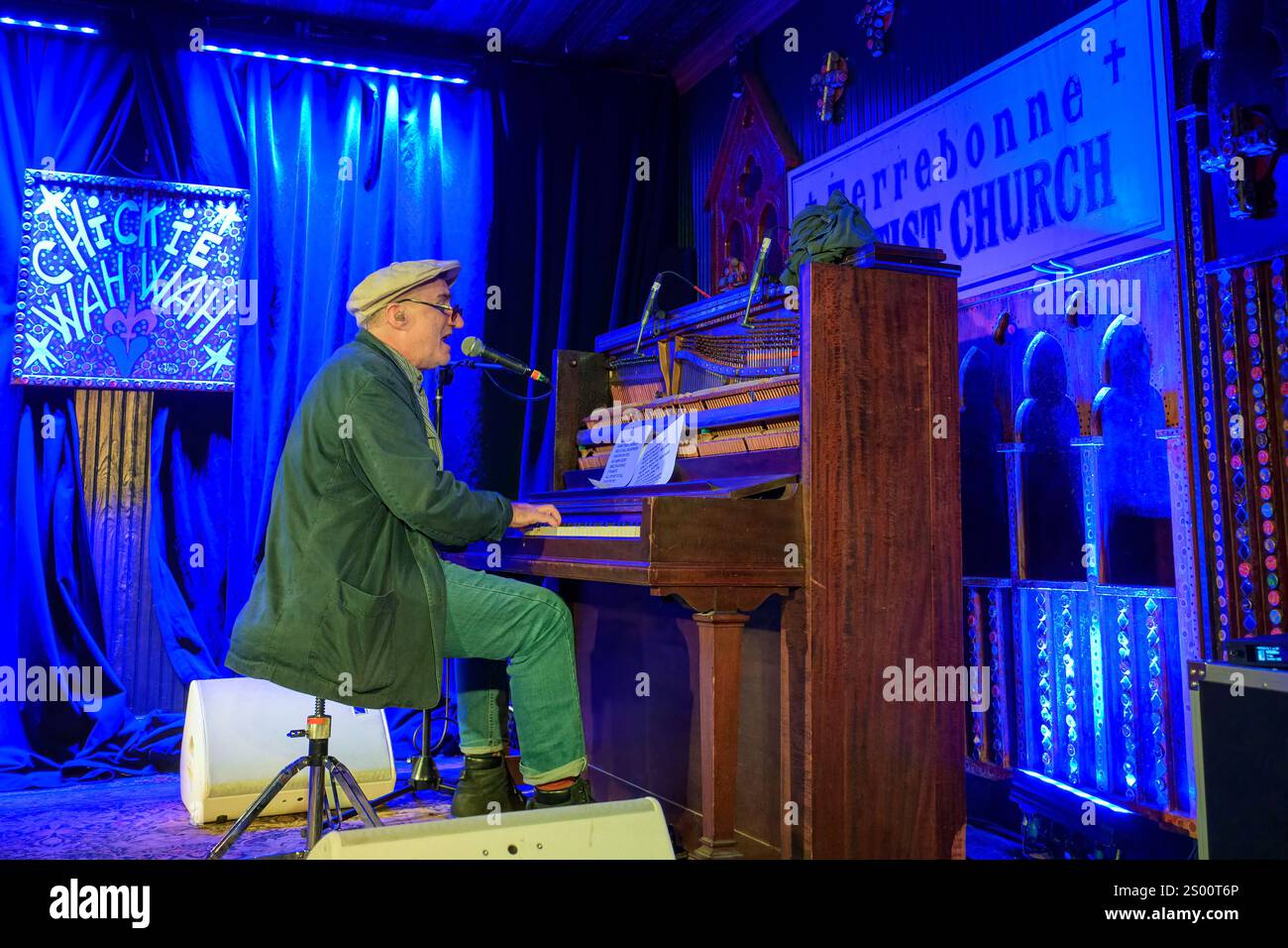 New Orleans, LA, USA - October 30, 2024: Jon Cleary singing and playing ...