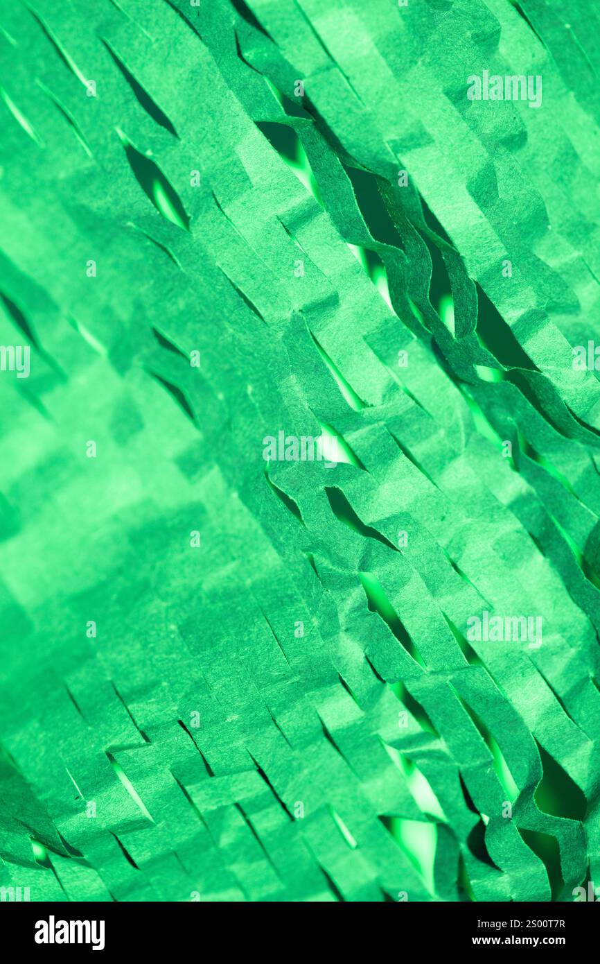 Corrugated Packaging Card Abstract Textured Green Ridged Paper ...