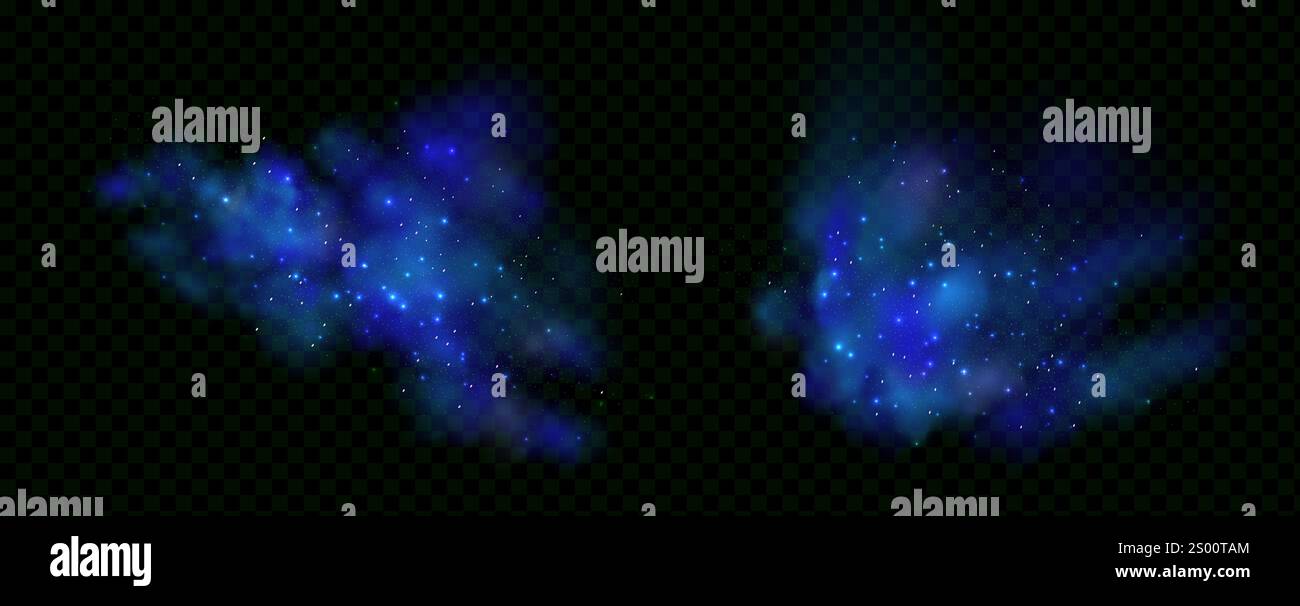 Starry neon magic dust.Realistic texture of fantastic smoke background ...