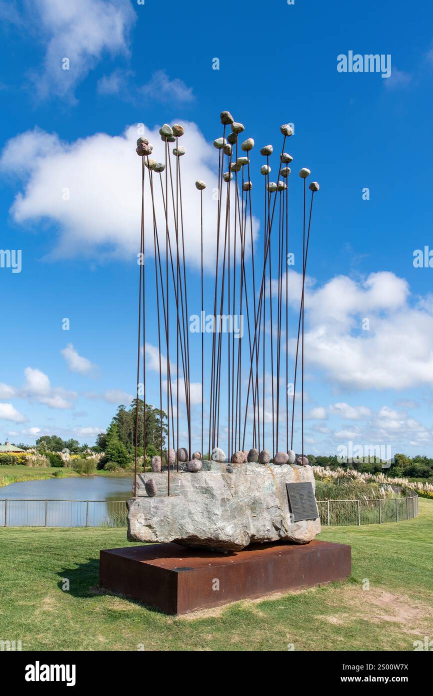 Manantiales, Uruguay-March 29, 2024; Sculpture Milagro en los Andes ...