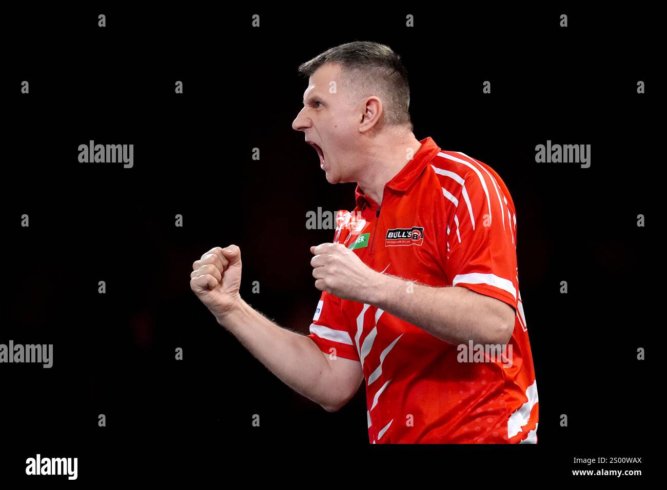 Krzysztof Ratajski celebrates defeating Alexis Taylo during day nine of ...