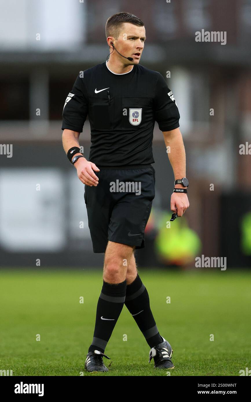 Referee Edward Duckworth during the Sky Bet Championship match at Vale ...