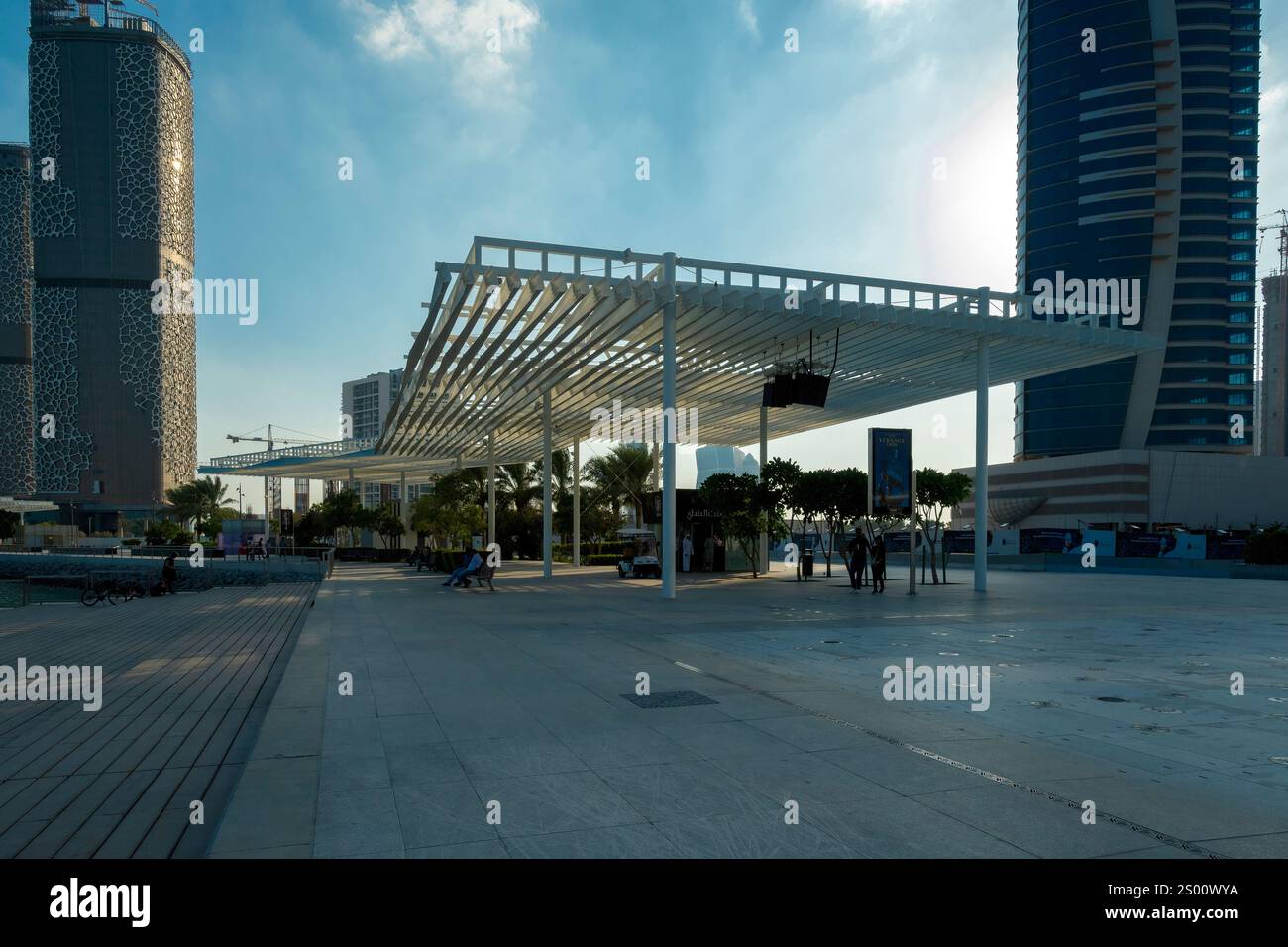 Katara Twin Tower Hotel, Lusail Marina Park Doha, Qatar Stock Photo - Alamy