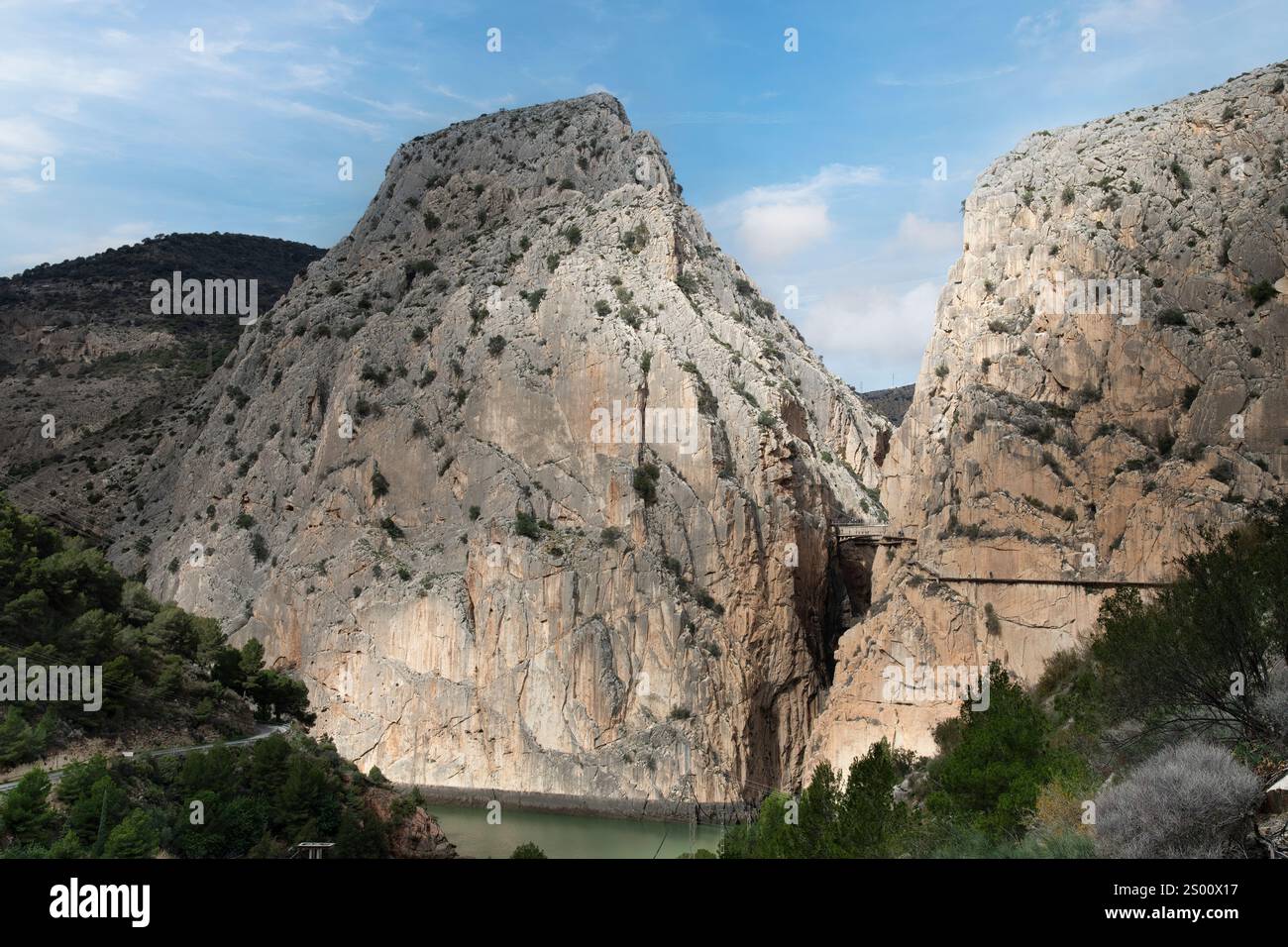 Rock formations with gorge in mountain ranges of Baetic System in ...