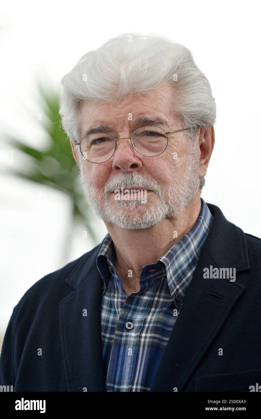 77th Cannes Film Festival, May 24, 2024: filmmaker George Lucas posing ...