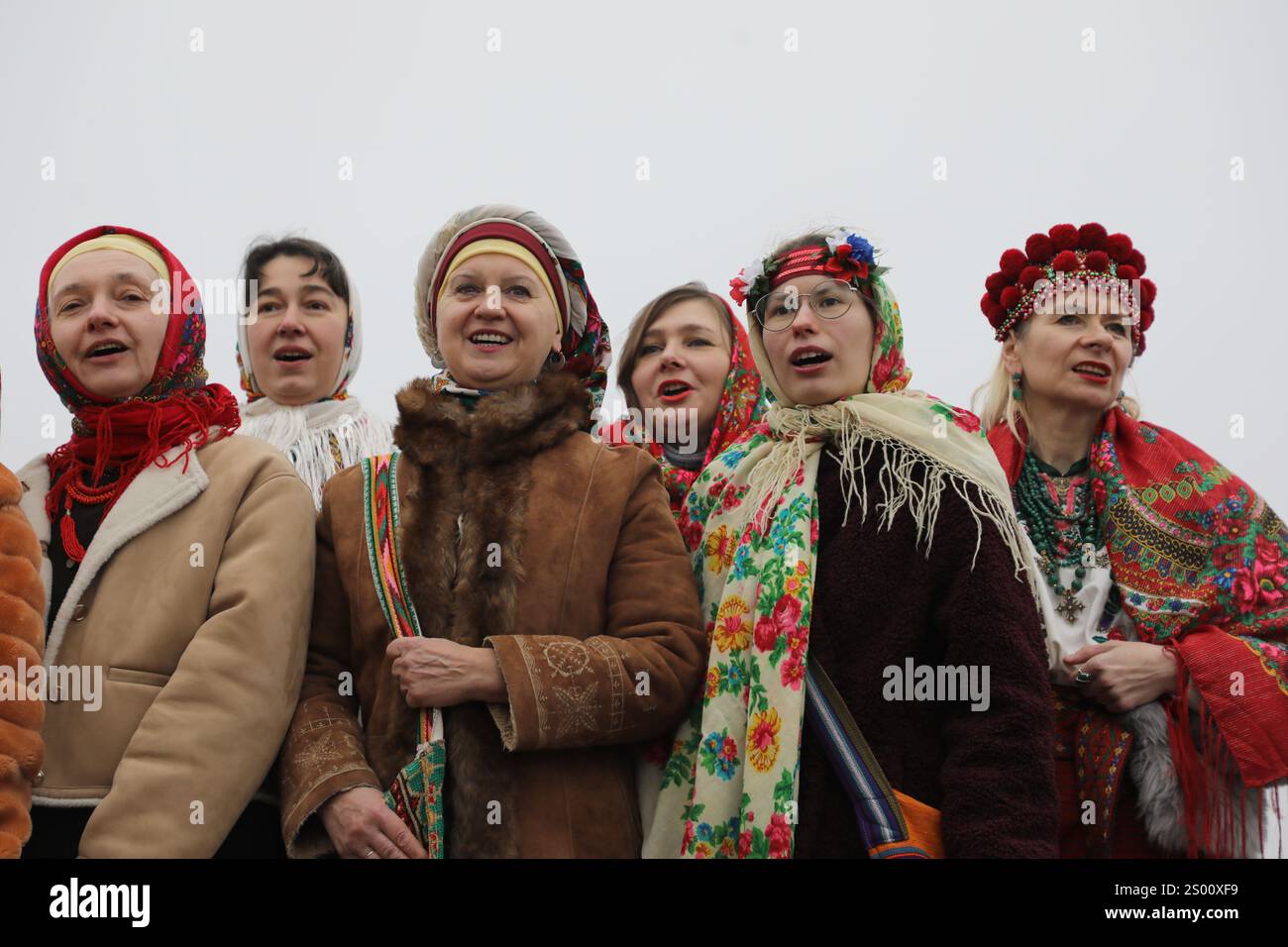 KYIV, UKRAINE - DECEMBER 22, 2024 - Members of the Kyiv Koliada ...
