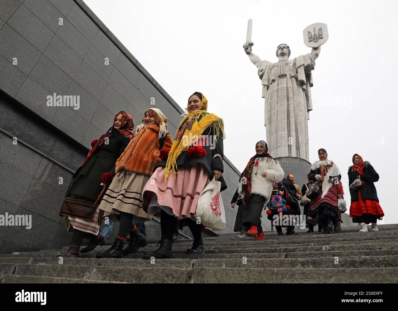 KYIV, UKRAINE - DECEMBER 22, 2024 - Members of the Kyiv Koliada ...