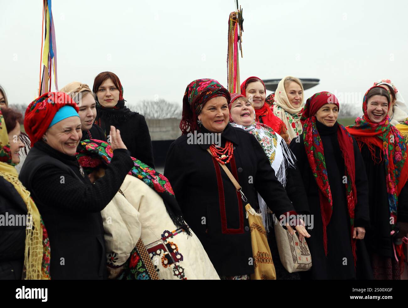KYIV, UKRAINE - DECEMBER 22, 2024 - Members of the Kyiv Koliada ...