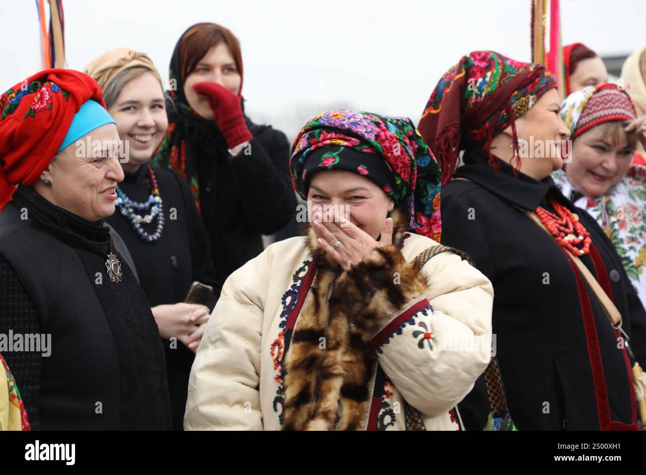 KYIV, UKRAINE - DECEMBER 22, 2024 - Members of the Kyiv Koliada ...