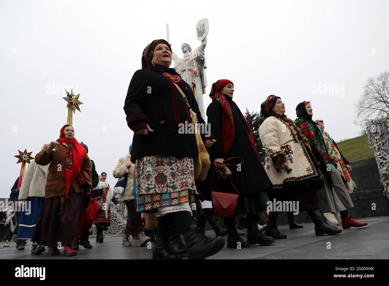 KYIV, UKRAINE - DECEMBER 22, 2024 - Members of the Kyiv Koliada ...