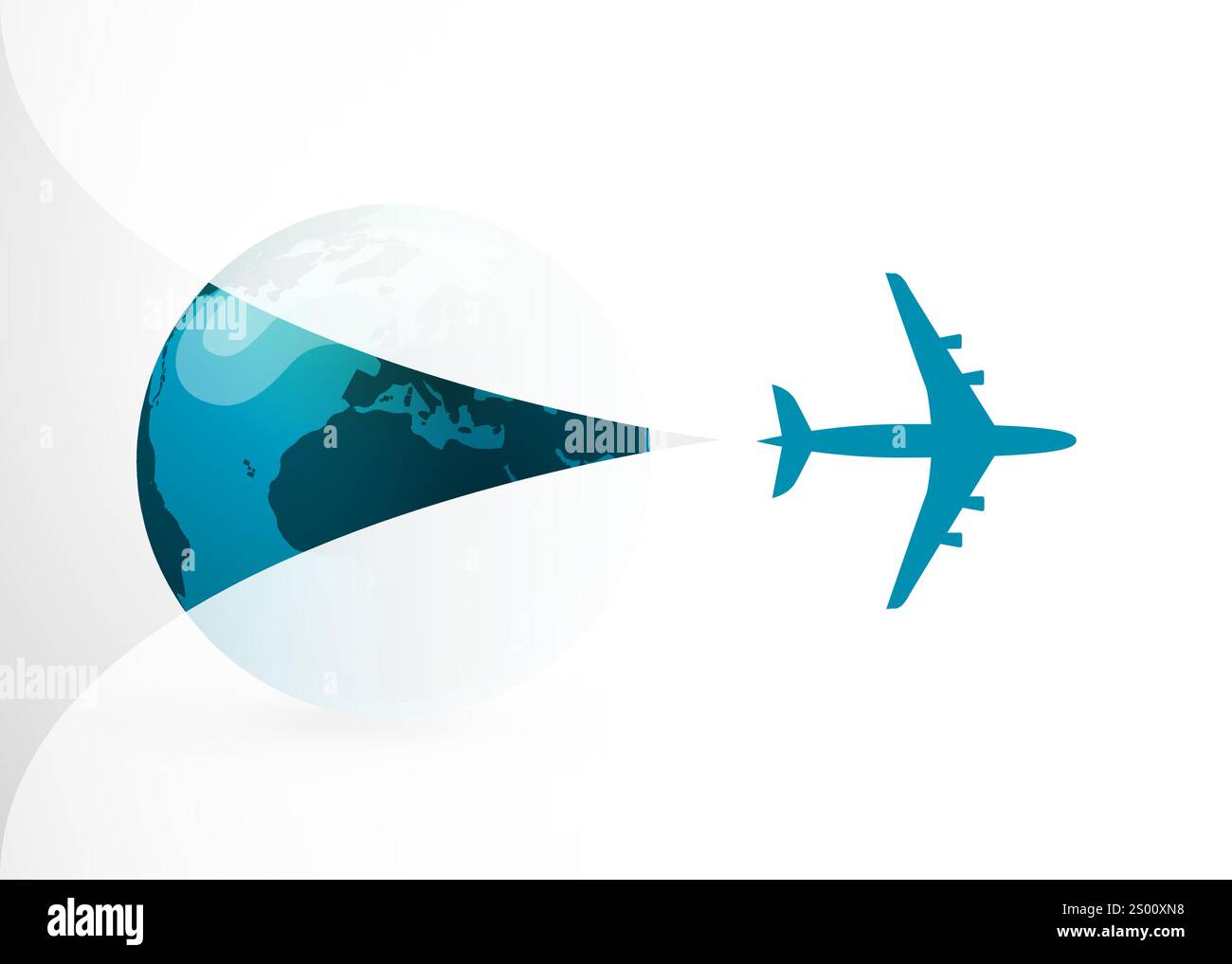 An Airplane Silhouette Opens Up the Translucent Cover Background Over ...