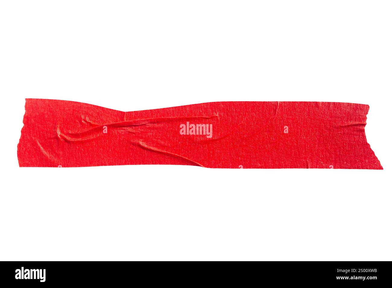 Red adhesive torn paper tape isolated on white background Stock Photo ...