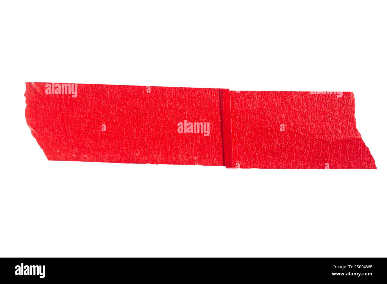 Red adhesive torn paper tape isolated on white background Stock Photo ...