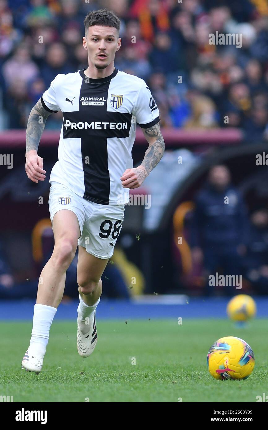 Rome, Italy. 22nd Dec, 2024. Dennis Man of Parma seen in action during ...