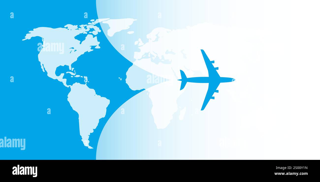 An Airplane Silhouette Opens Up the Translucent Cover Background Over ...