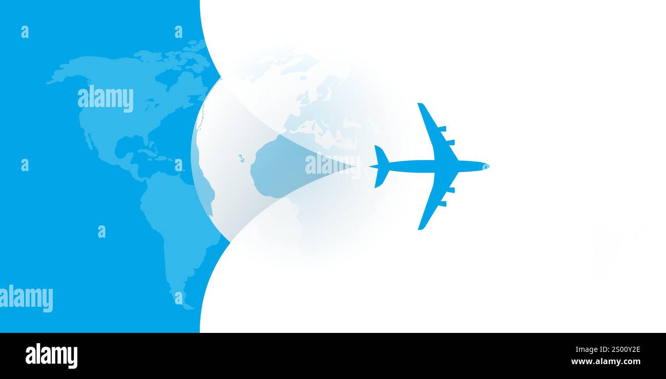 An Airplane Silhouette Opens Up the Translucent Cover Background Over ...