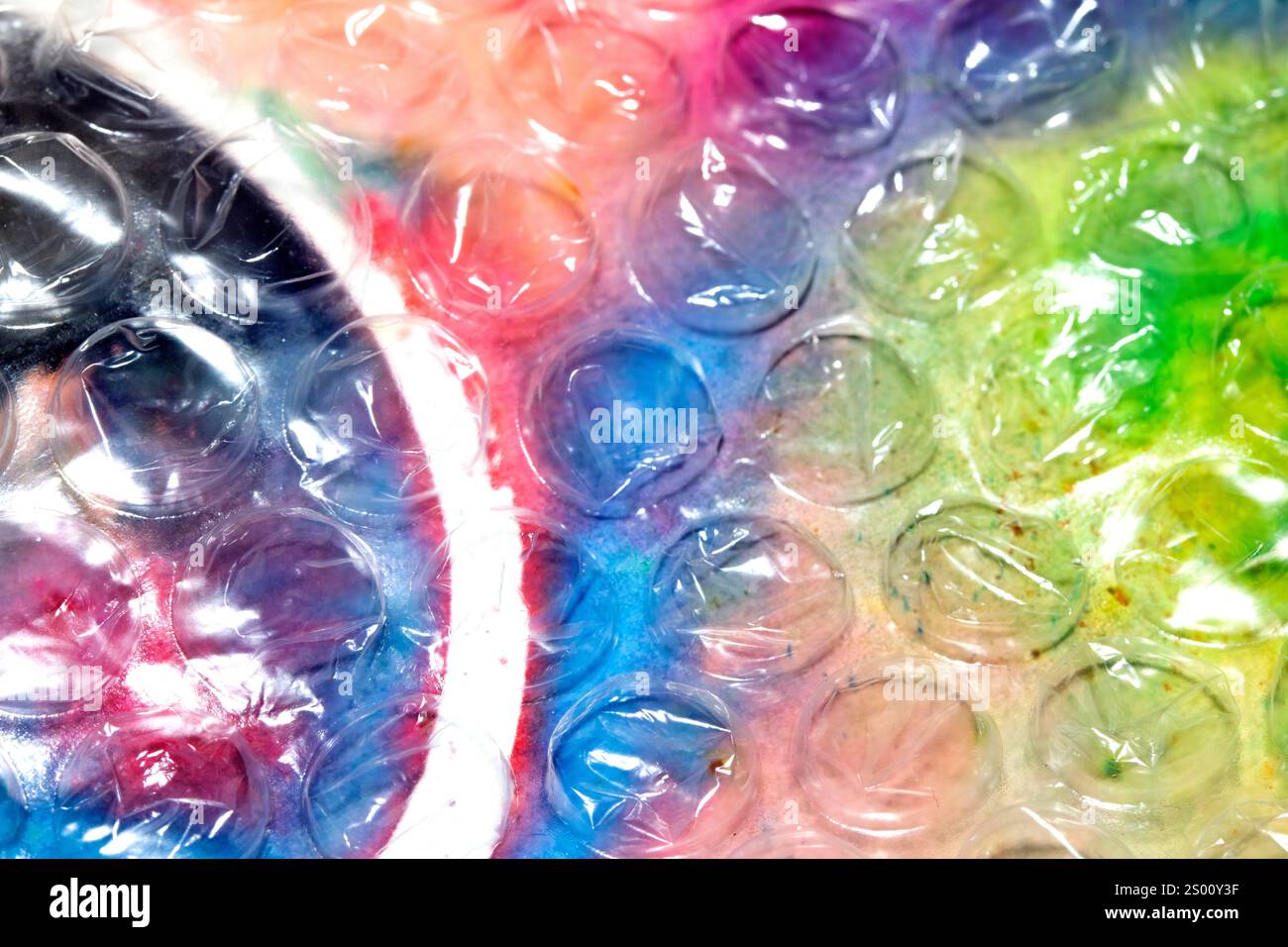 Abstract Bubble Wrap Colour Watercolour Rainbow Packaging Background ...