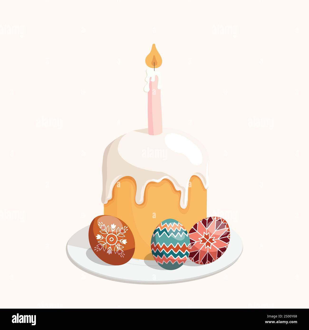 Hand painted dish Stock Vector Images - Alamy