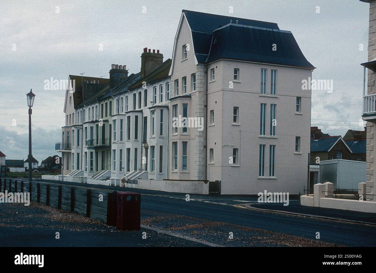 A two storey building probably divided into flats, on the seafront at ...