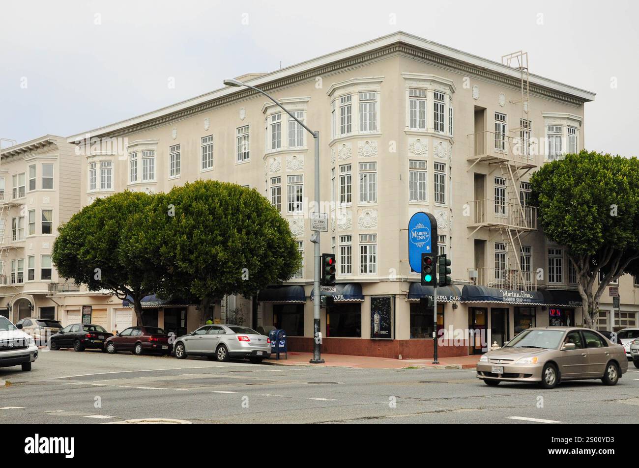San Francisco, CA, USA. April 22, 2012: Street view of a three-story ...