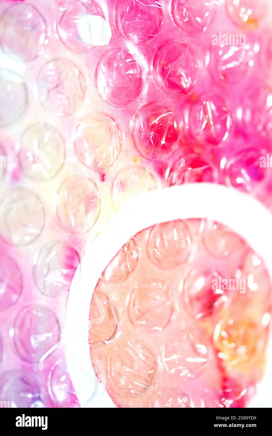 Abstract Bubble Wrap Colour Watercolour Rainbow Packaging Background ...