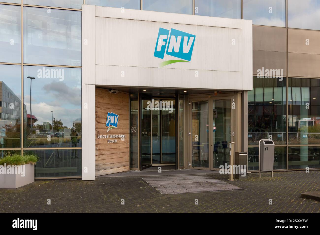 Utrecht in the Netherlands. 8 October 2024. FNV Entrance: Federation of ...