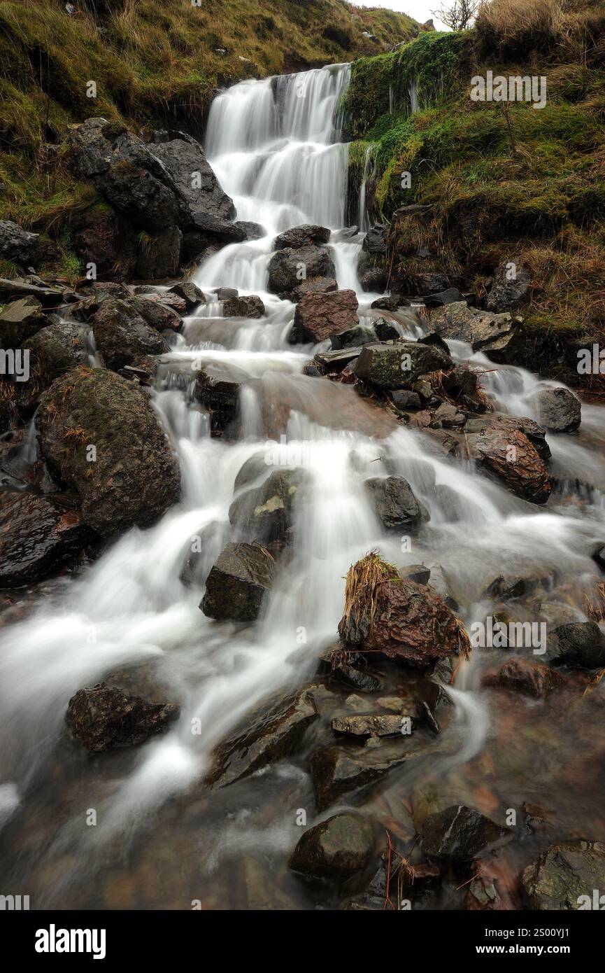 Tributary of the Afon Tarell at the side of the A470 between Storey ...