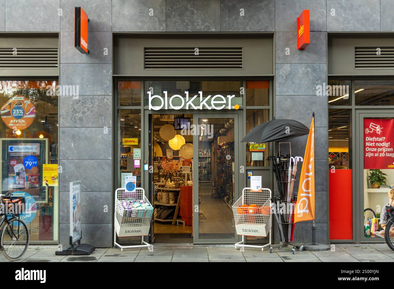 Utrecht in the Netherlands. 8 October 2024. Blokker shop logo sign ...